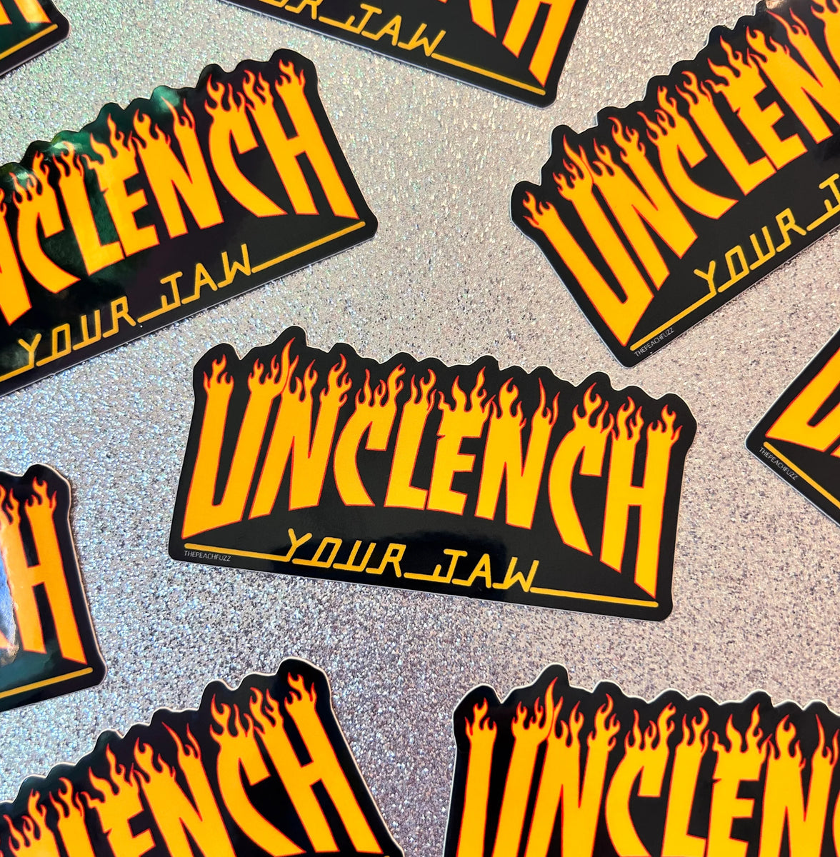 Unclench Your Jaw Sticker – Wokeface